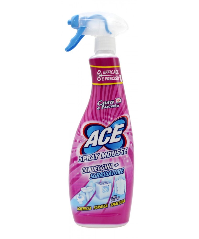 Ace Spray Mousse Candeggina + Sgrassatore 650 Ml