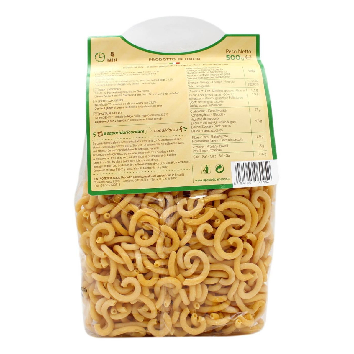 La Pasta di Camerino Gramigna 500 gr – Drogheria Olimpia