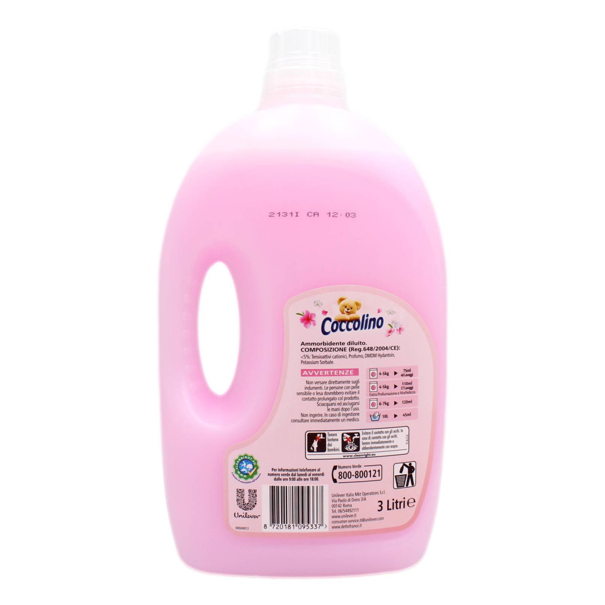 Coccolino Ammorbidente Sensazione Seta 40 Lavaggi 3 Lt