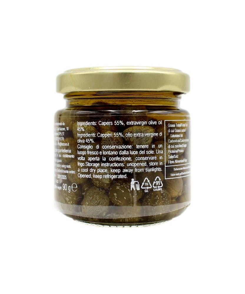 Kazzen Capperi Sott'olio Extra Vergine Di Oliva 45% 90 Gr Shop Online
