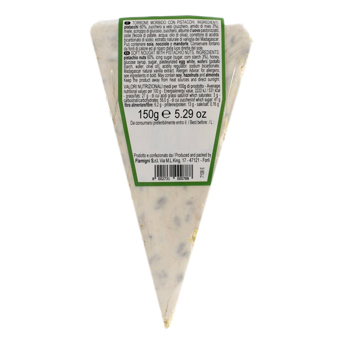 Flamigni Torrone Morbido Ai Pistacchi 150 Gr – Drogheria Shop Online