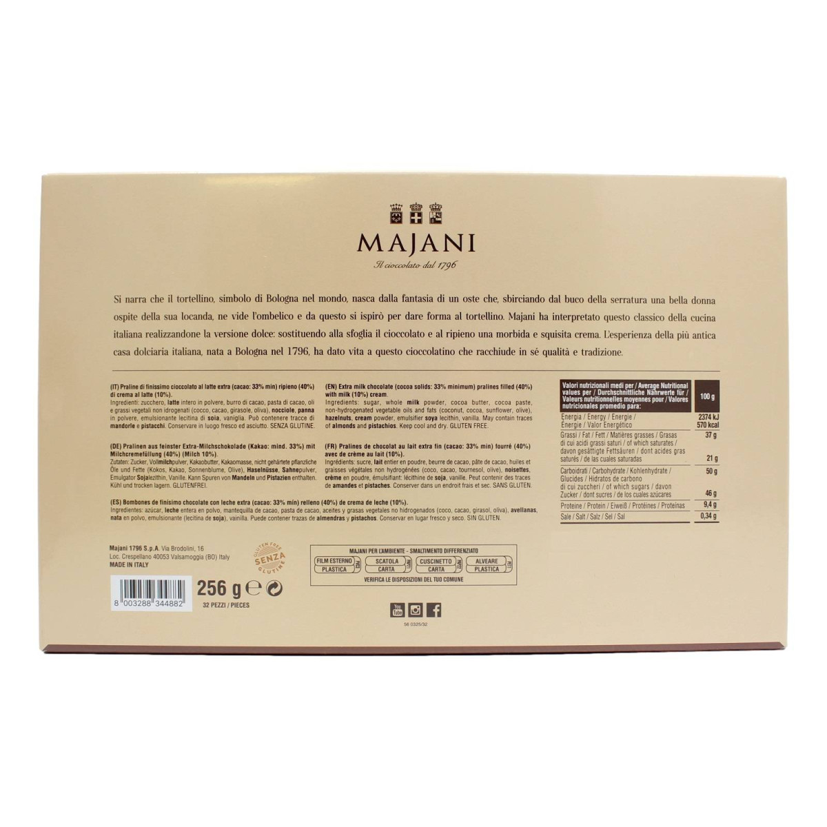 Majani Tortellini Di Cioccolato Al Latte 256 Gr - Drogheria Olimpia